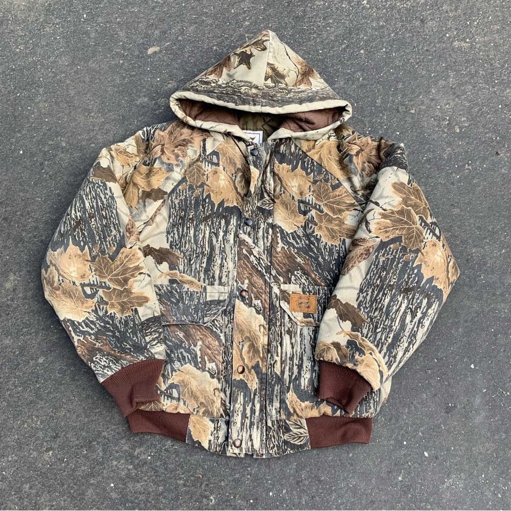 Rare Vintage Duxbak Realtree Camo Zip Up Hooded Jacke… - Gem